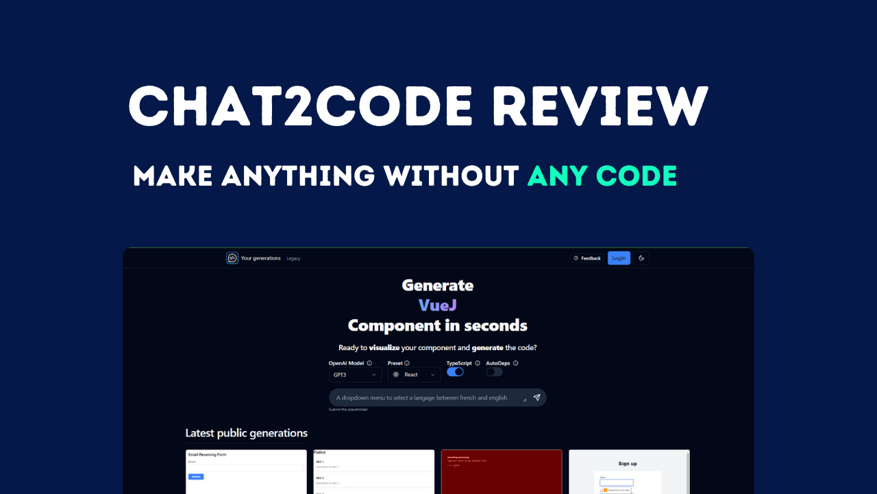 Chat2Code Review:Features,Use Cases & Pricing - wereviewaitools