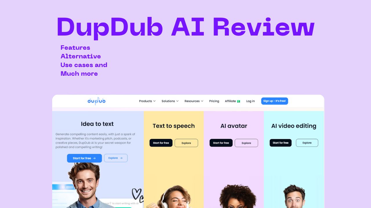 DupDub AI Review, Features, Pricing, Alternative - wereviewaitools