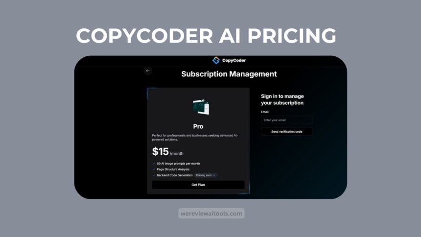 CopyCoder AI Review : Turn Images into Code, Features & Pricing - wereviewaitools