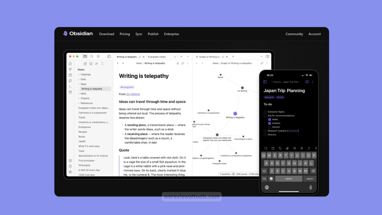 Obsidian AI Review: Features, Pricing And 7 Alternative - wereviewaitools