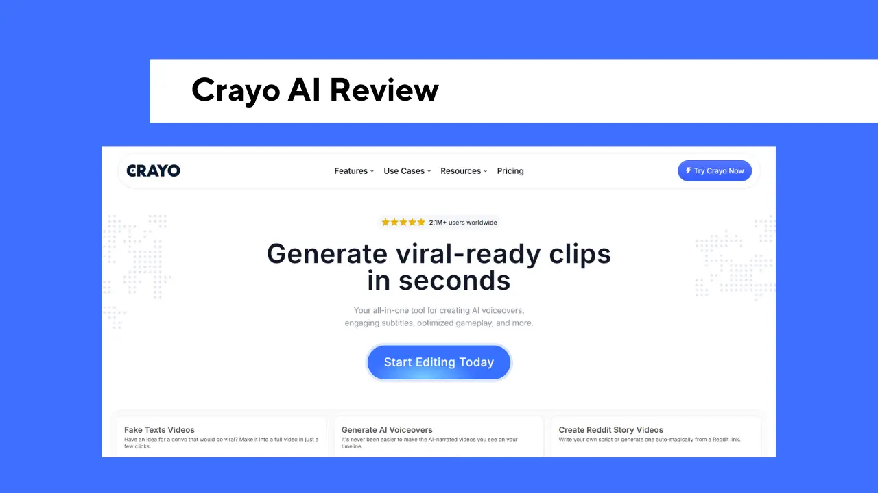 Crayo AI Review: Features, Pricing ,Alternative, Is it worth it? - wereviewaitools